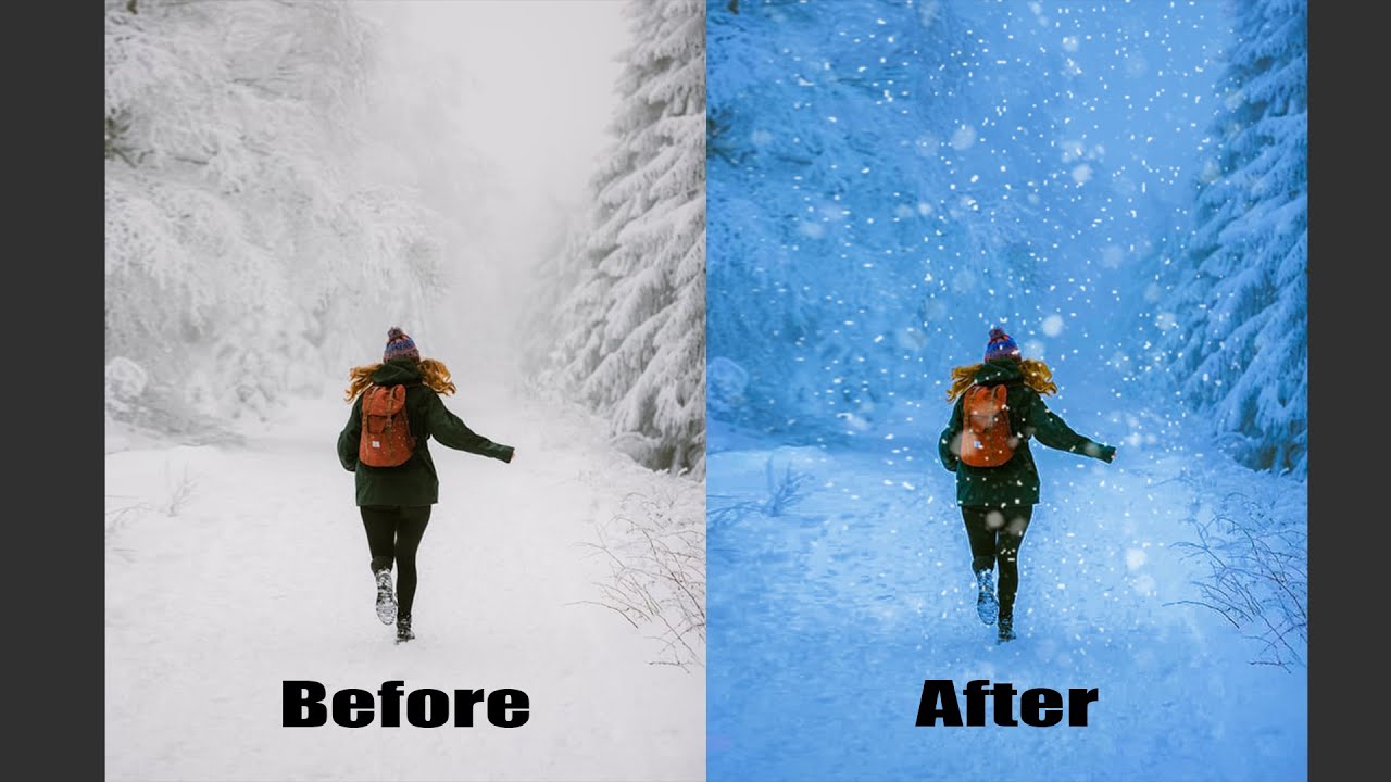 Winter | Snowy winter | How to add snow to winter photo | How to edit ...