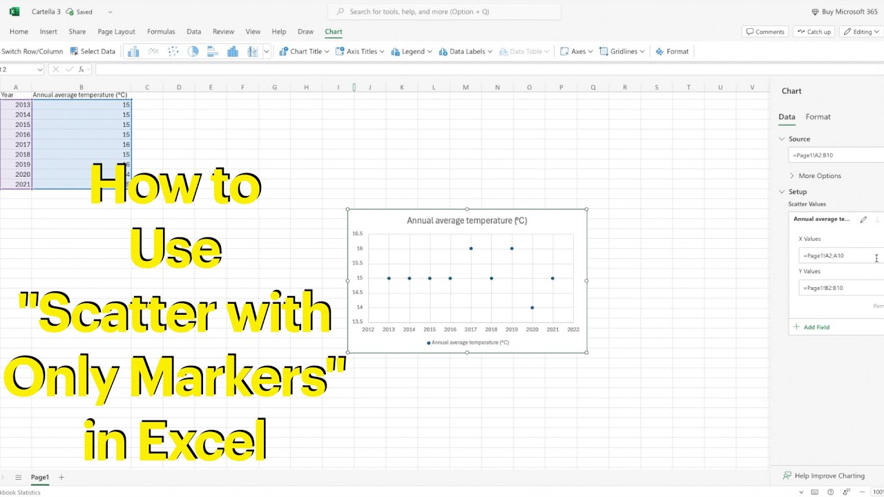 How to Use "Scatter with Only Markers" in Excel - YouTube