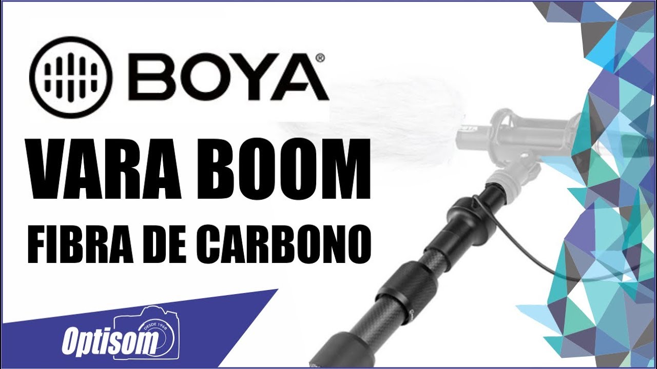 Vara boom pole fibra de carbono Boya BY-PB25 | Loja Optisom - YouTube