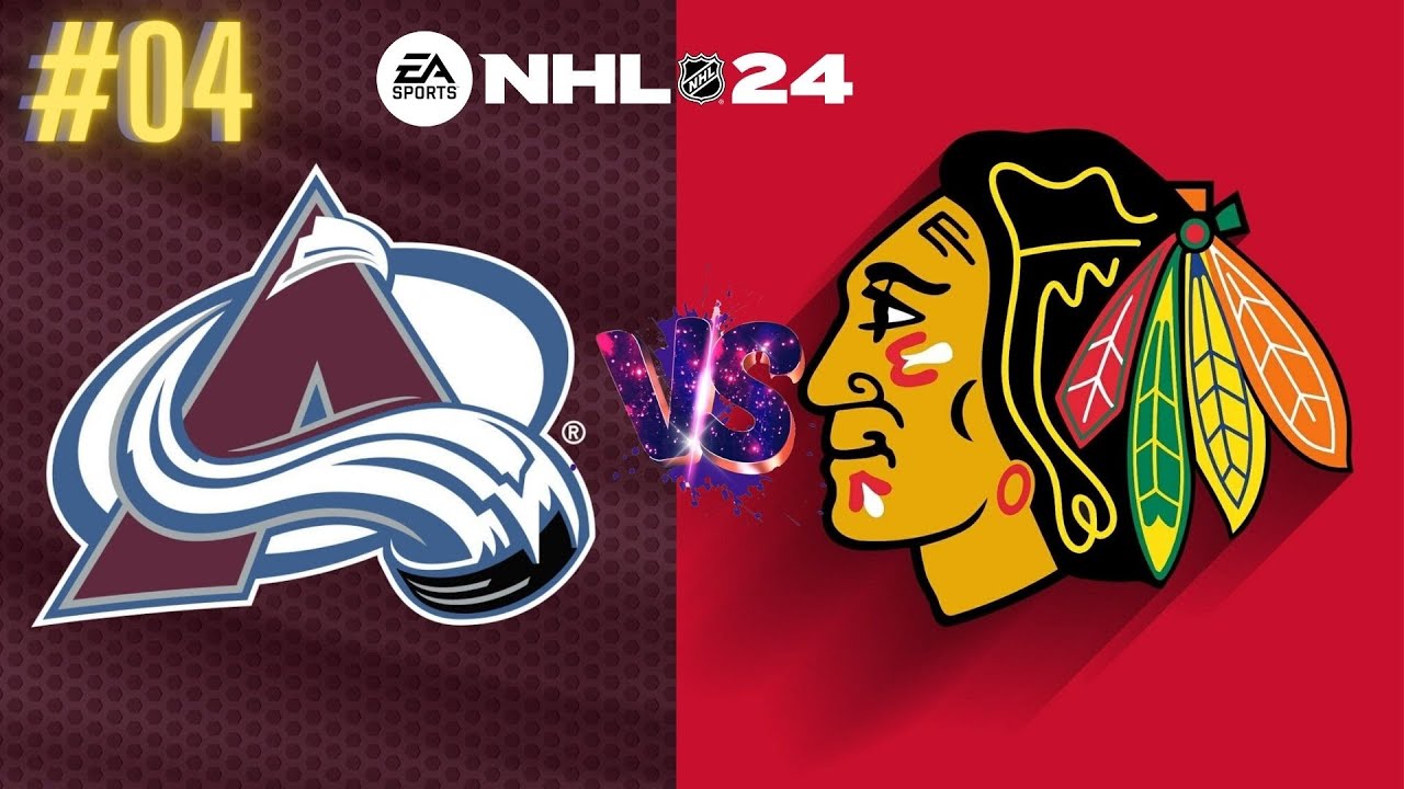 COLORADO AVALANCHE VS CHICAGO BLACKHAWKS | NHL 24 SEASON | PS5 - YouTube