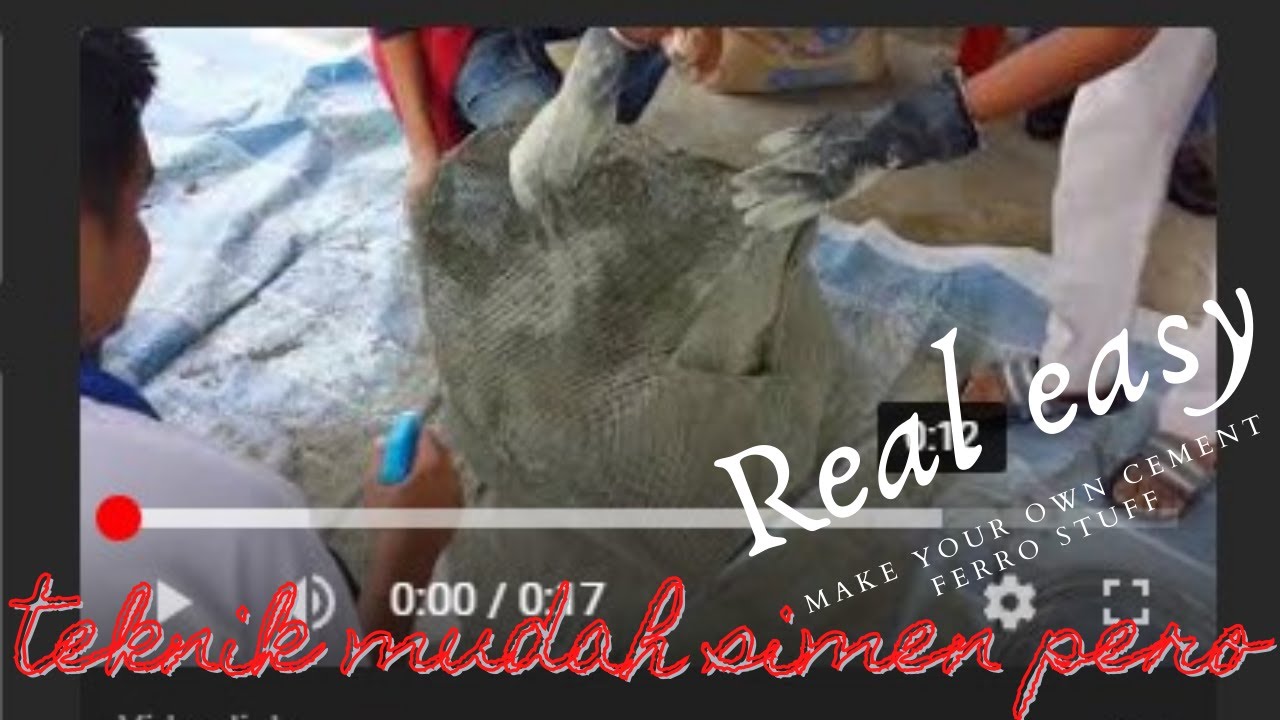 Ferrocement technique. Kerja simen fero. Jumpa Technology Sdn Bhd - YouTube