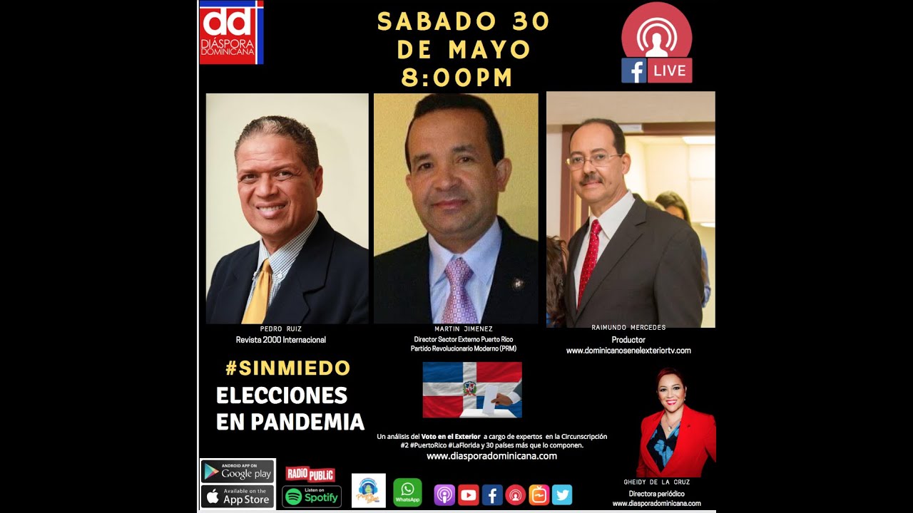 #Eleccionesenpandemia Martin Jiménez, Pedro Ruiz y Raimundo Mercedes ...