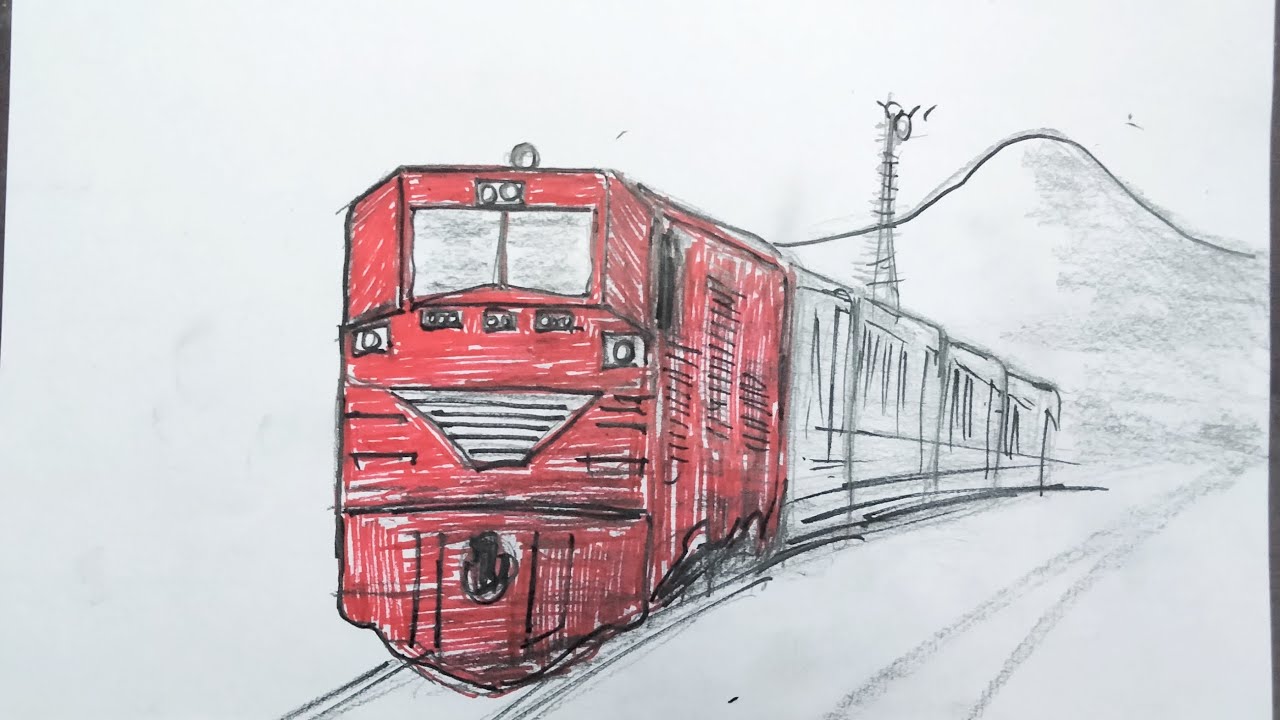 🔴 Lokomotif CC 300 , Menggambar lokomotif kereta CC 300 | Kereta Api ...