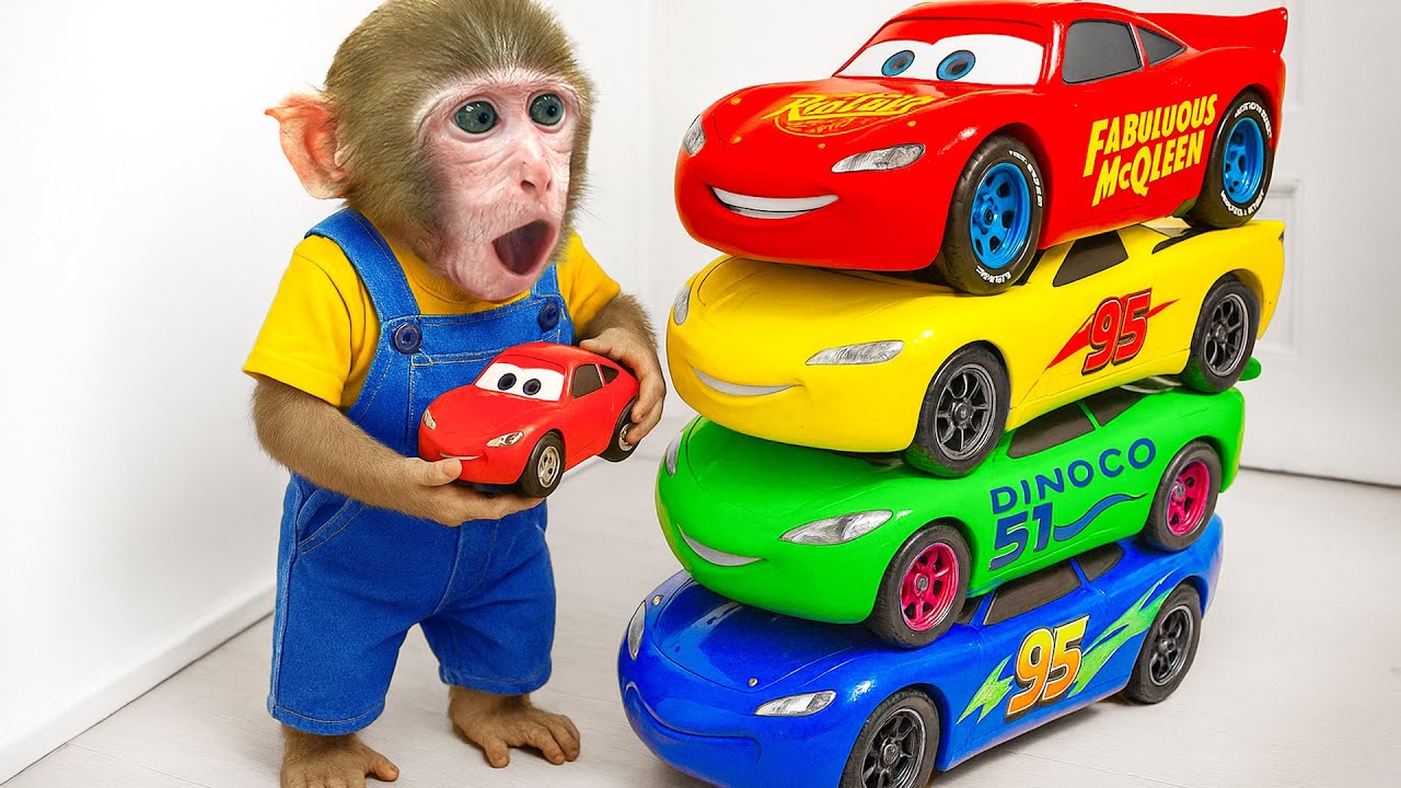 Monkey Koko Go Shopping Monster Truck to Play Racing Car at the ...