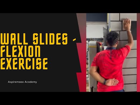 Wall slides - Shoulder flexion - YouTube