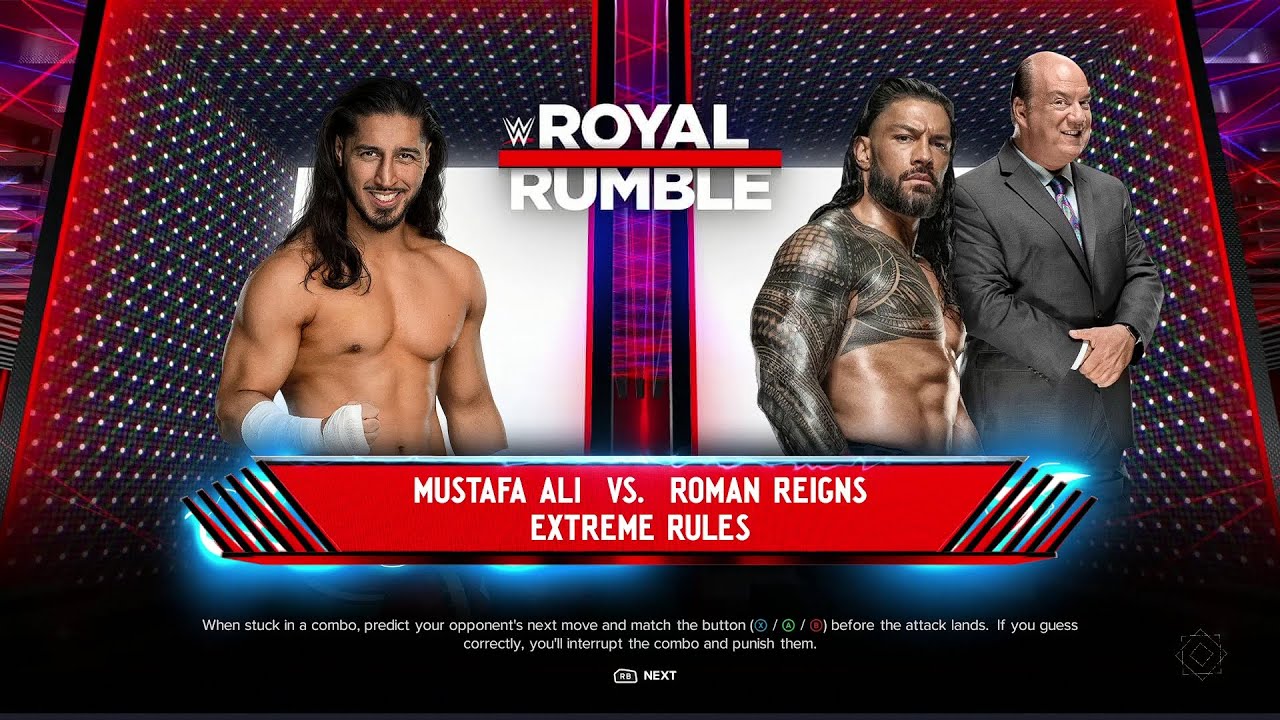WWE 2K24 FULL MATCH — Mustafa Ali vs Roman Reigns — The Underdog Rises ...