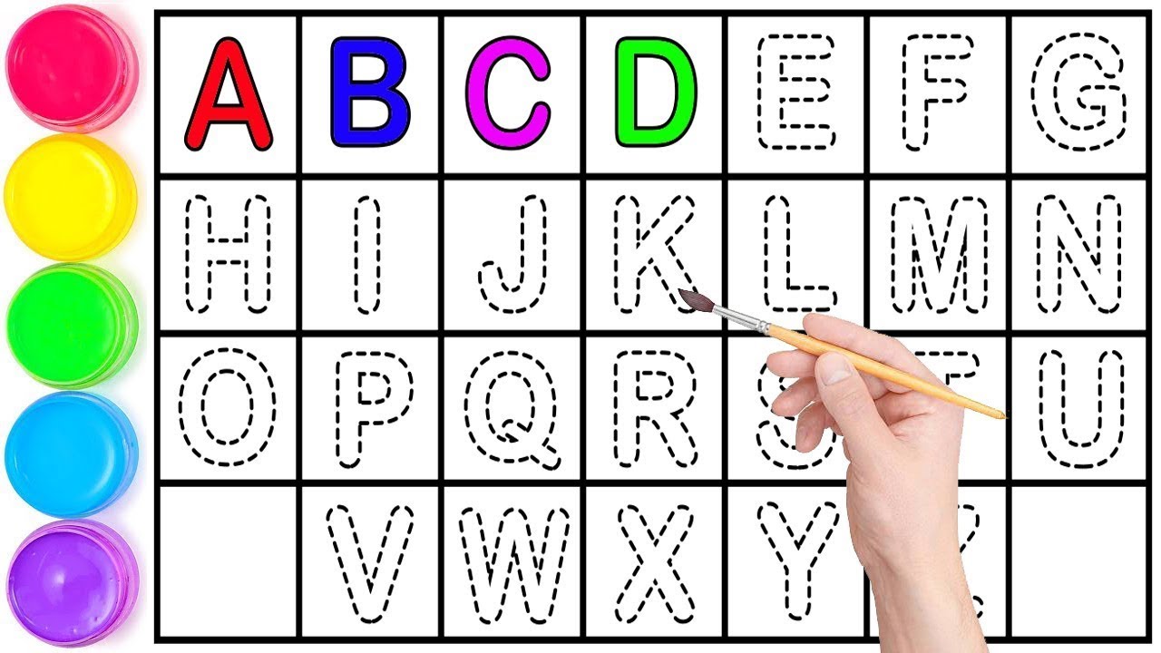 ️ Easy A to Z Alphabet Art Tutorial | Step-by-Step for Kids & Beginners ...