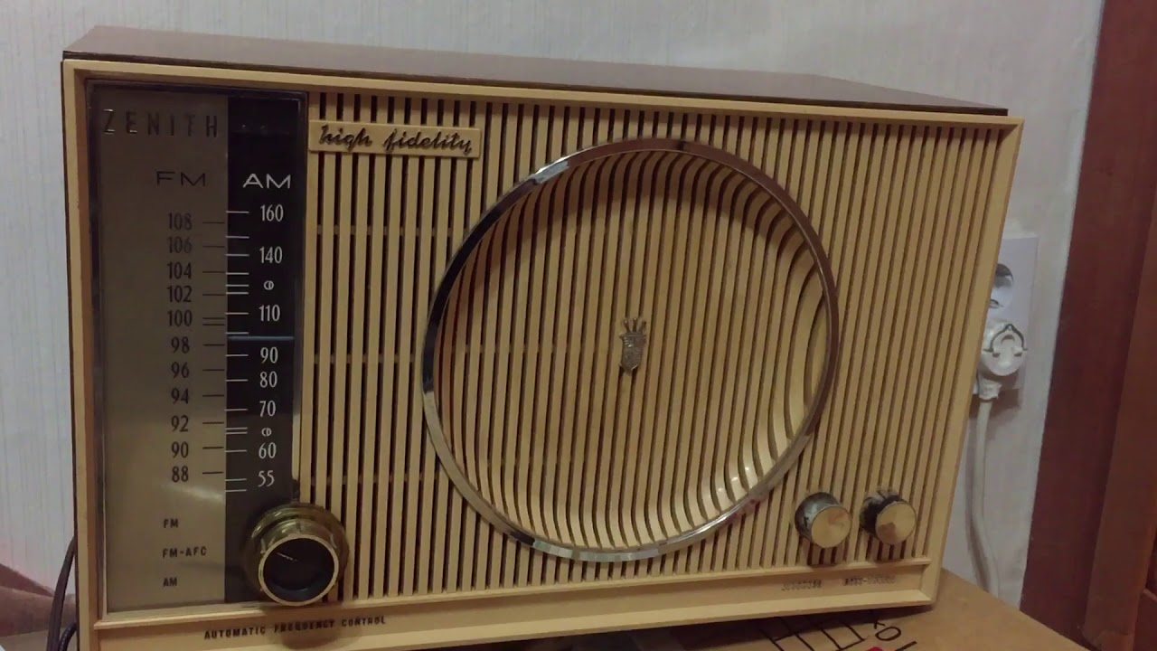 미국 제니스 1959년 진공관 라디오 USA Zenith C845 Tube Radio Alnico Speaker - YouTube