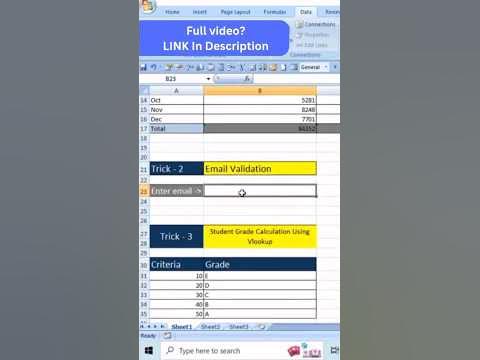 Excel Tip: How to Validate Email Addresses in Your Spreadsheet | #shorts #excel - YouTube