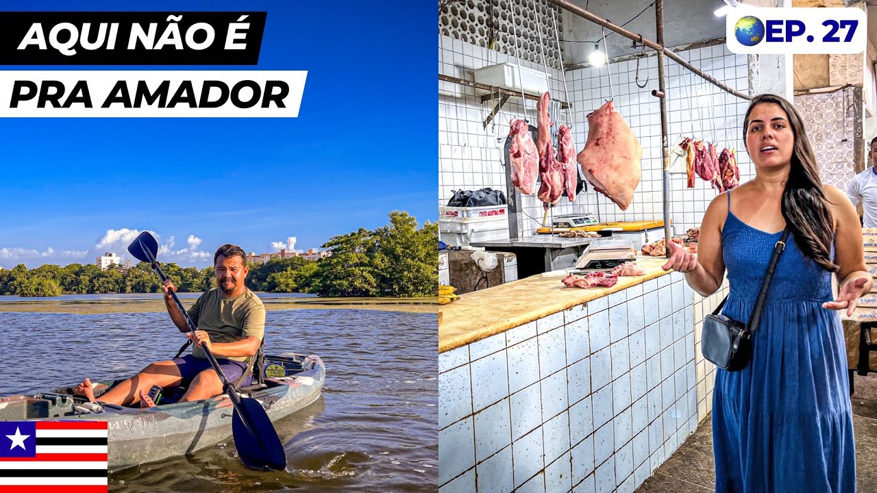 ⚠️ENTRAMOS NA LAGOA DA JANSEN e comemos no MERCADO MUNICIPAL São Luís ...