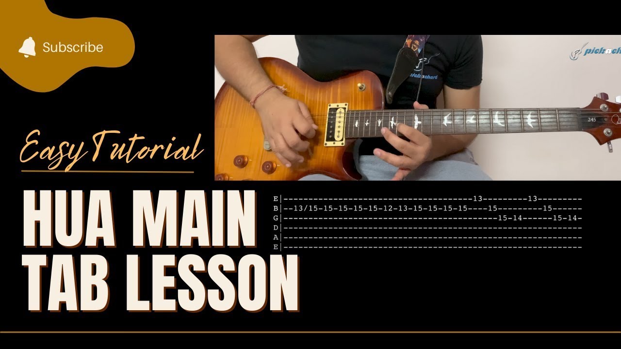 Hua Main (Animal) Guitar Solo Lesson with Tabs | Easy Guitar Tutorial ...