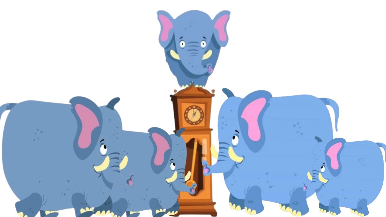Hickory dickory dock the elephant went up the clock | nursery rhyme ...