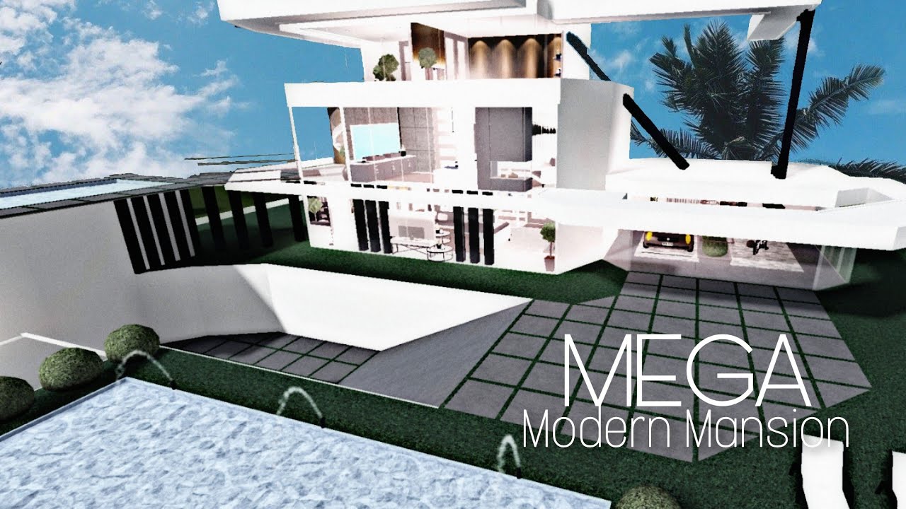 Roblox Bloxburg | Mega Modern Mansion | INTERIOR | MochiLy - YouTube