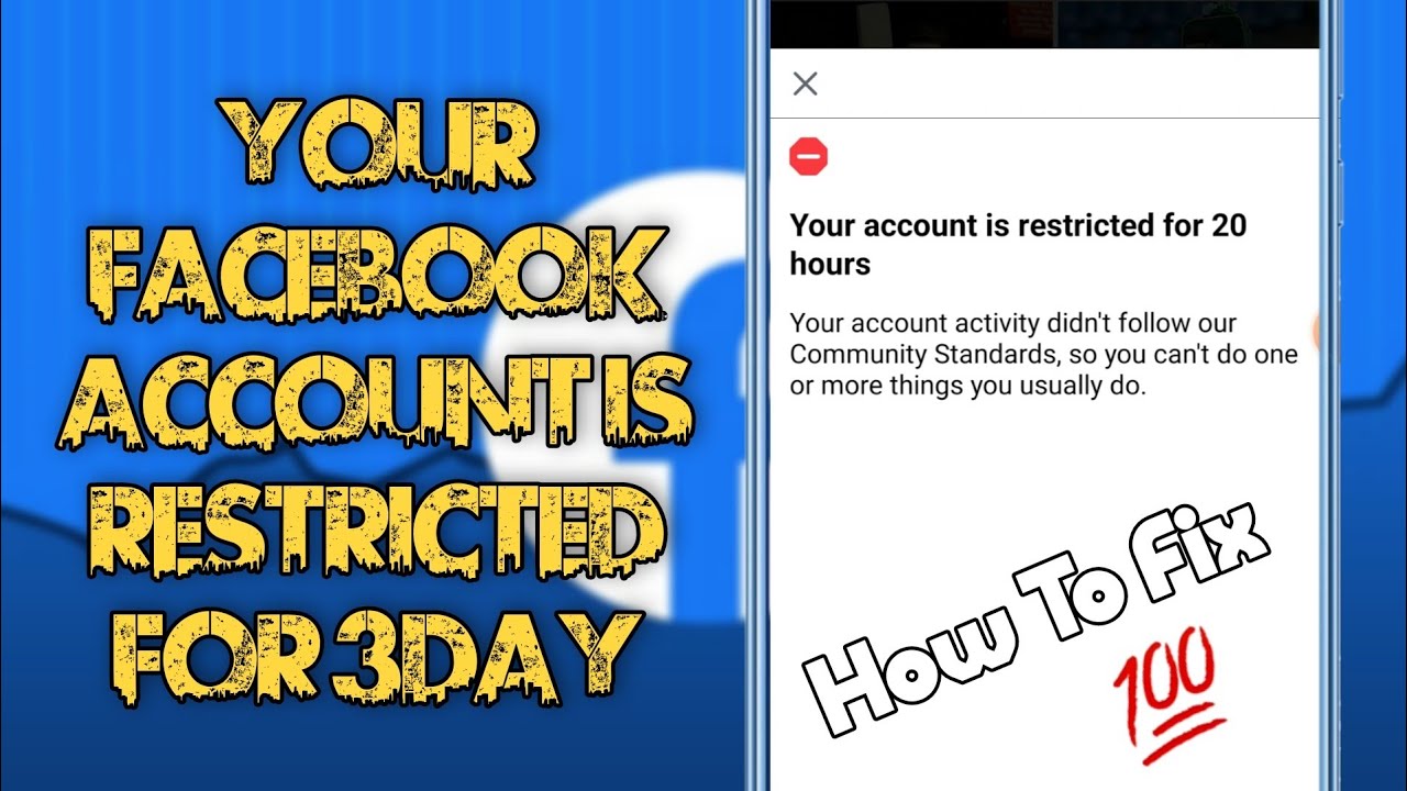 Your account is restricted for 3 Day Problem Solution | How to fix ...