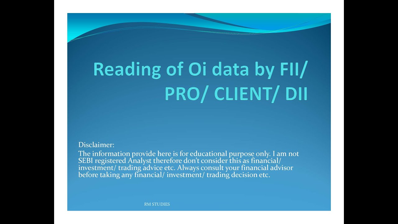 Stock Market Oi Data Reading 25 10 2022 - YouTube
