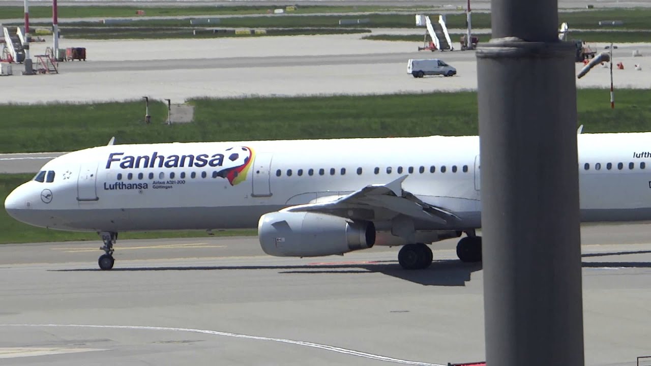 Lufthansa "Fanhansa" A321 at Hamburg Airport - YouTube