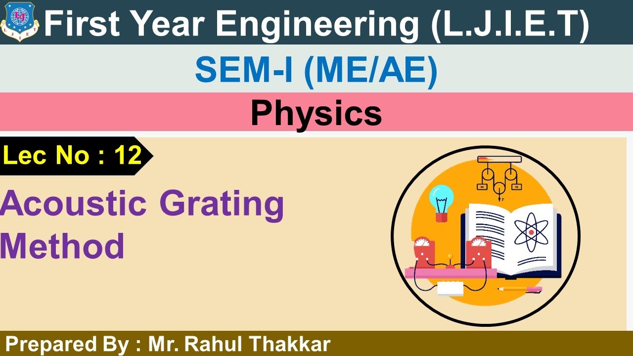 Lec-12_Acoustic Grating Method| Physics |First year Engineering - YouTube