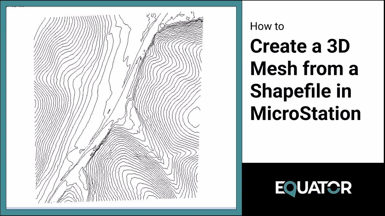 How to Download a Shapefile from Equator and Create a 3D Mesh Surface in MicroStation - YouTube