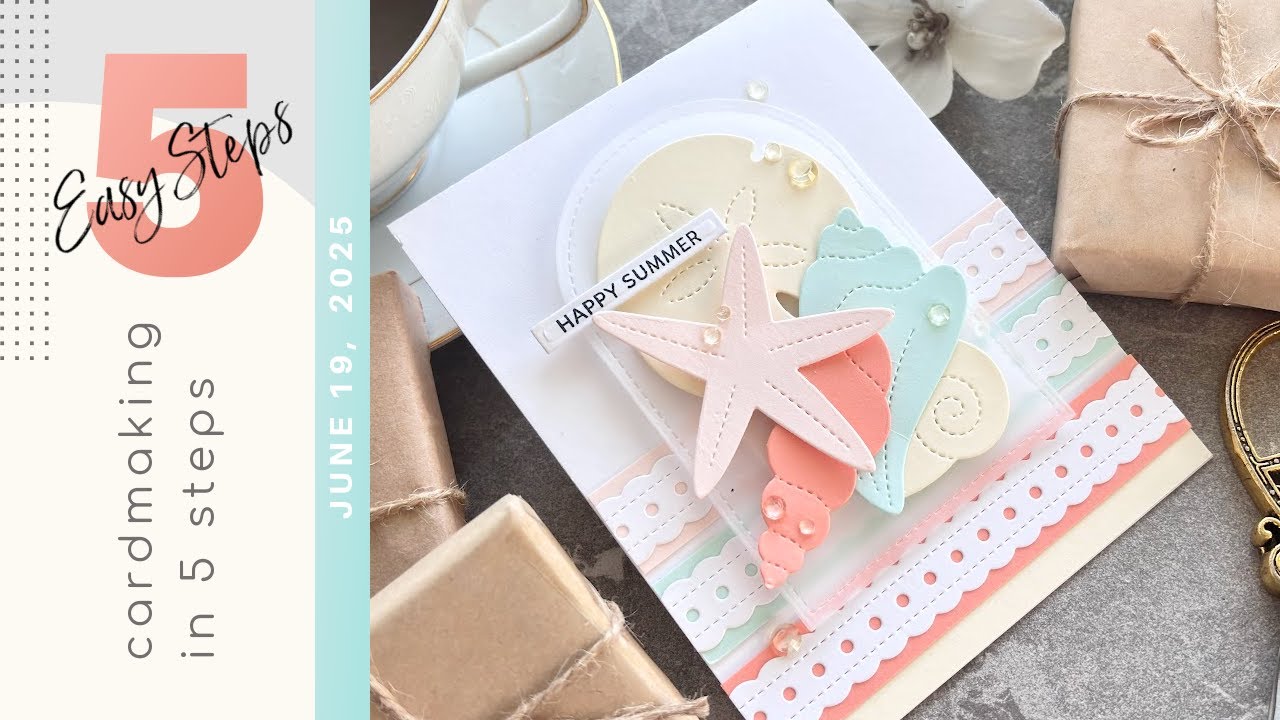 CARDMAKING IN 5 EASY STEPS | Craft a Summer Card with Stitched ...
