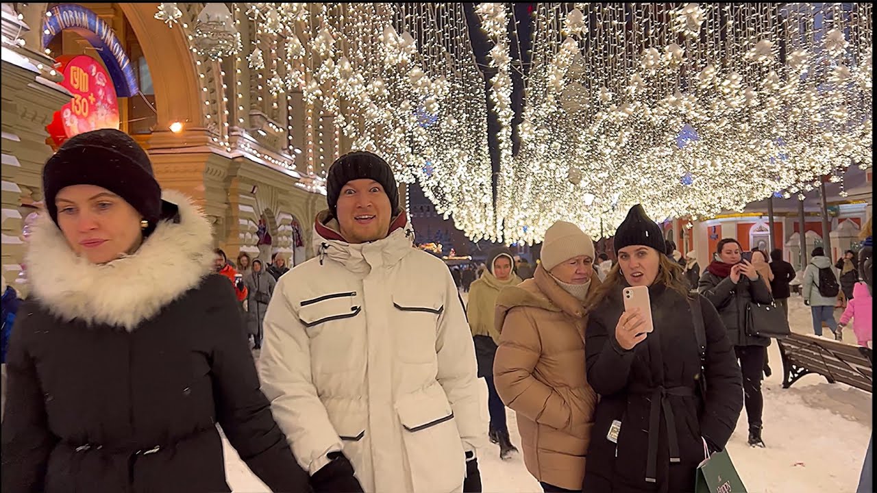 🔥MOSCOW-2024 ️SNOWI BEAUTIFUL MOSCOW 🤩SPARKLES WITH NEW YEAR LIGHT. New ...