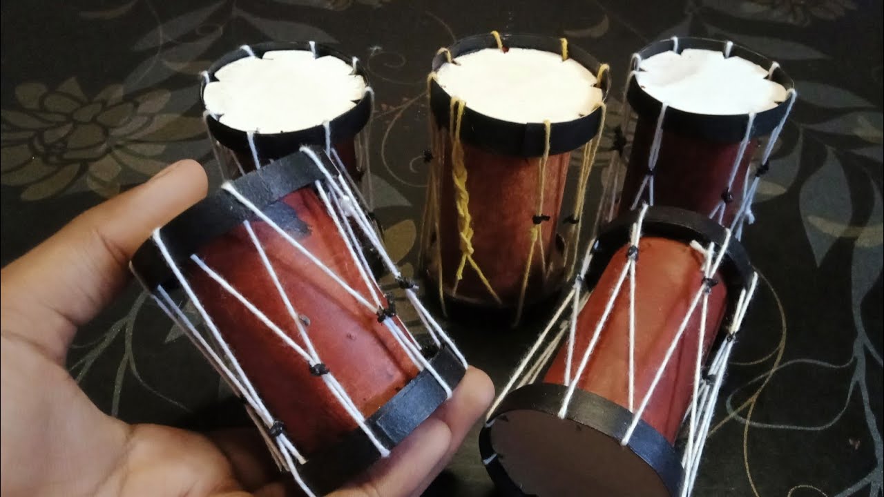 Miniature Chenda Making/How To Make Mini Chenda Craft #qriousart - YouTube