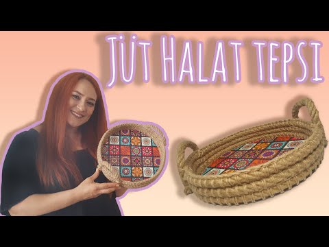 Yapımı Çok Kolay Rattan Görünümlü Tepsi (Kimse Sizin Yaptığınıza İnanmayacak!)