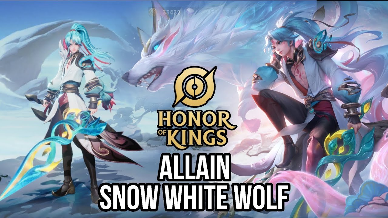 New Skin Allain Snow White Wolf - Honor Of Kings - YouTube