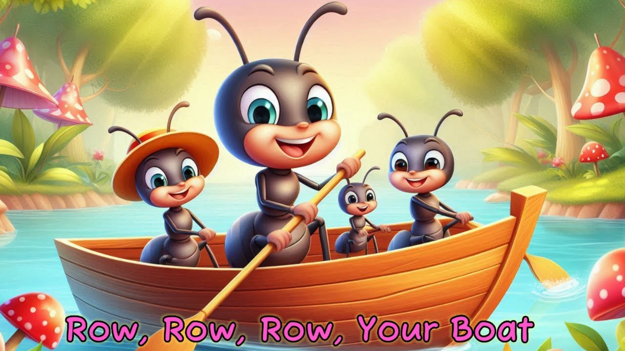 Row row row your boat(Ant version) | Nursery rhymes for toddler|row row ...