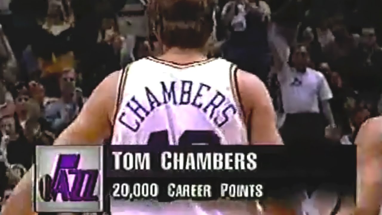 Tom Chambers reaches 20,000 career points | April 15, 1995 vs. Clippers ...