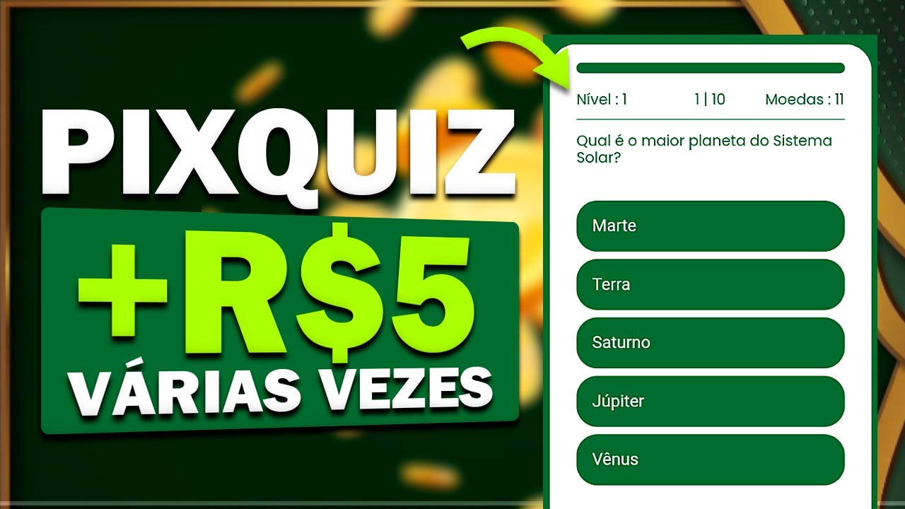 PIXQUIZ: APP PARA GANHAR DINHEIRO NO PIX RESPONDENDO QUIZ (PAGA DE ...