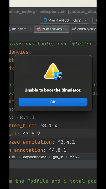 Unable to boot the simulator error on Flutter & XCode #xcode #flutter #simulator - YouTube
