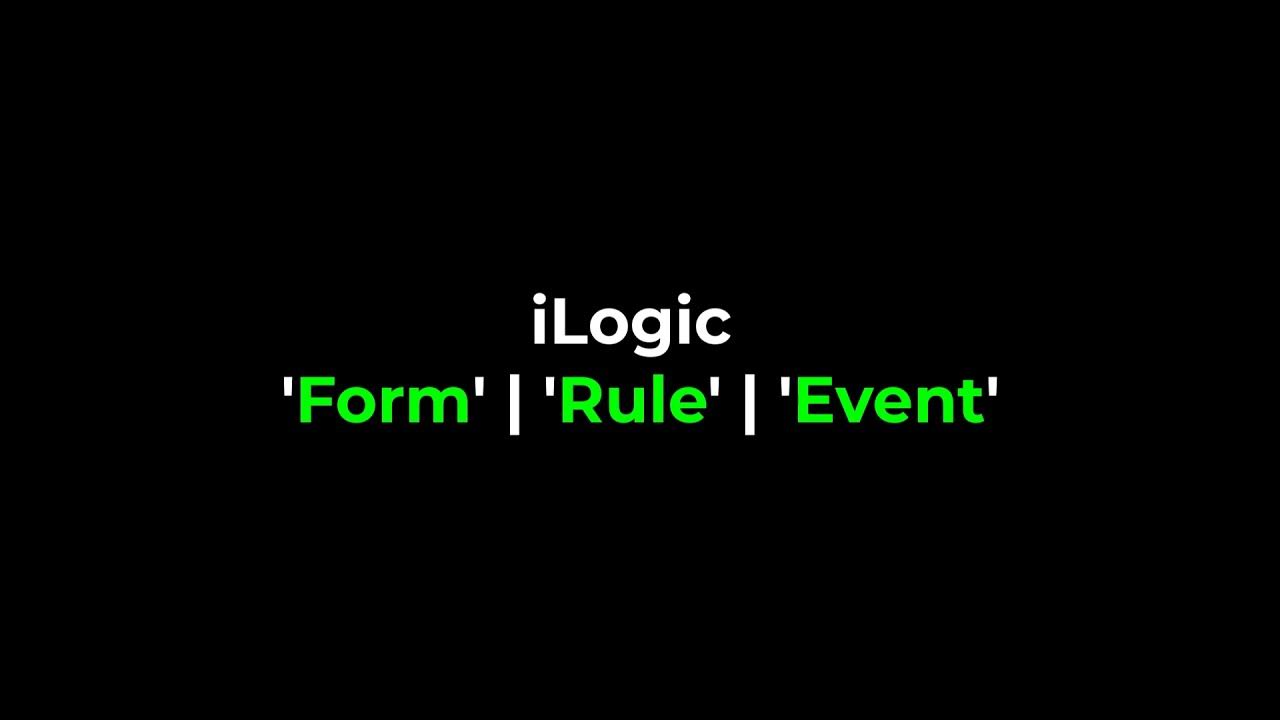 ⚡ How to use Form, Rule and Event in iLogic? (in Autodesk Inventor) - YouTube