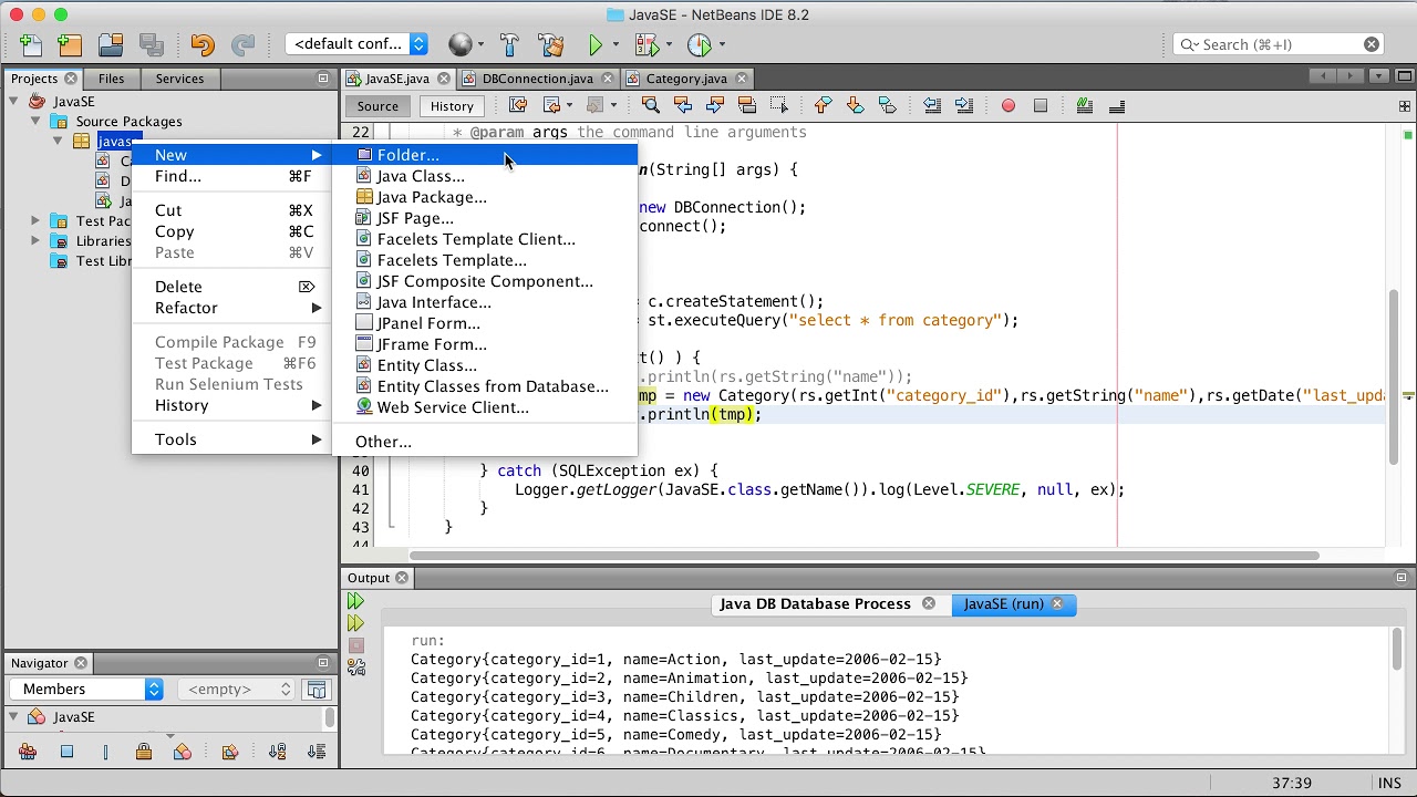 Java SE veritabanından veri çekme (Select data from database with Java ...