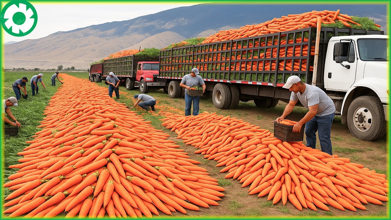 Transporting Tons of Carrots - The Most Powerful Farming Machine ...