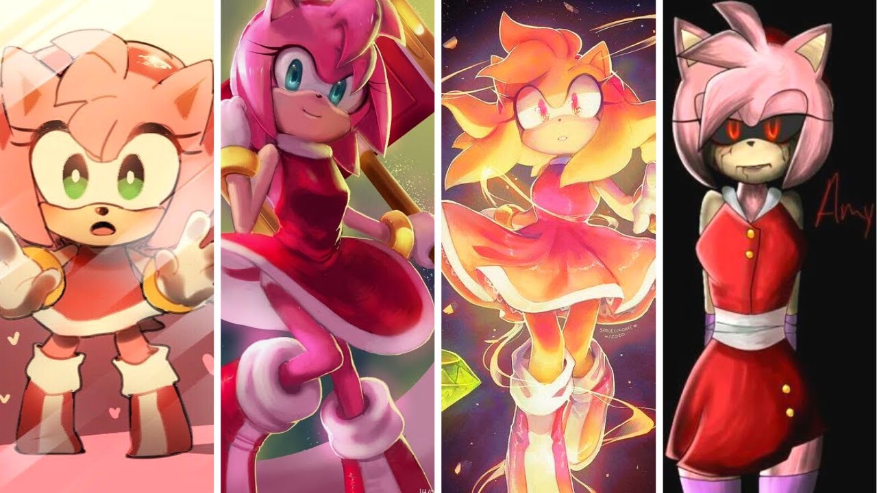 Amy Rose Evolution - Baby Amy Rose vs Amy Rose vs Super Amy Rose vs Amy ...