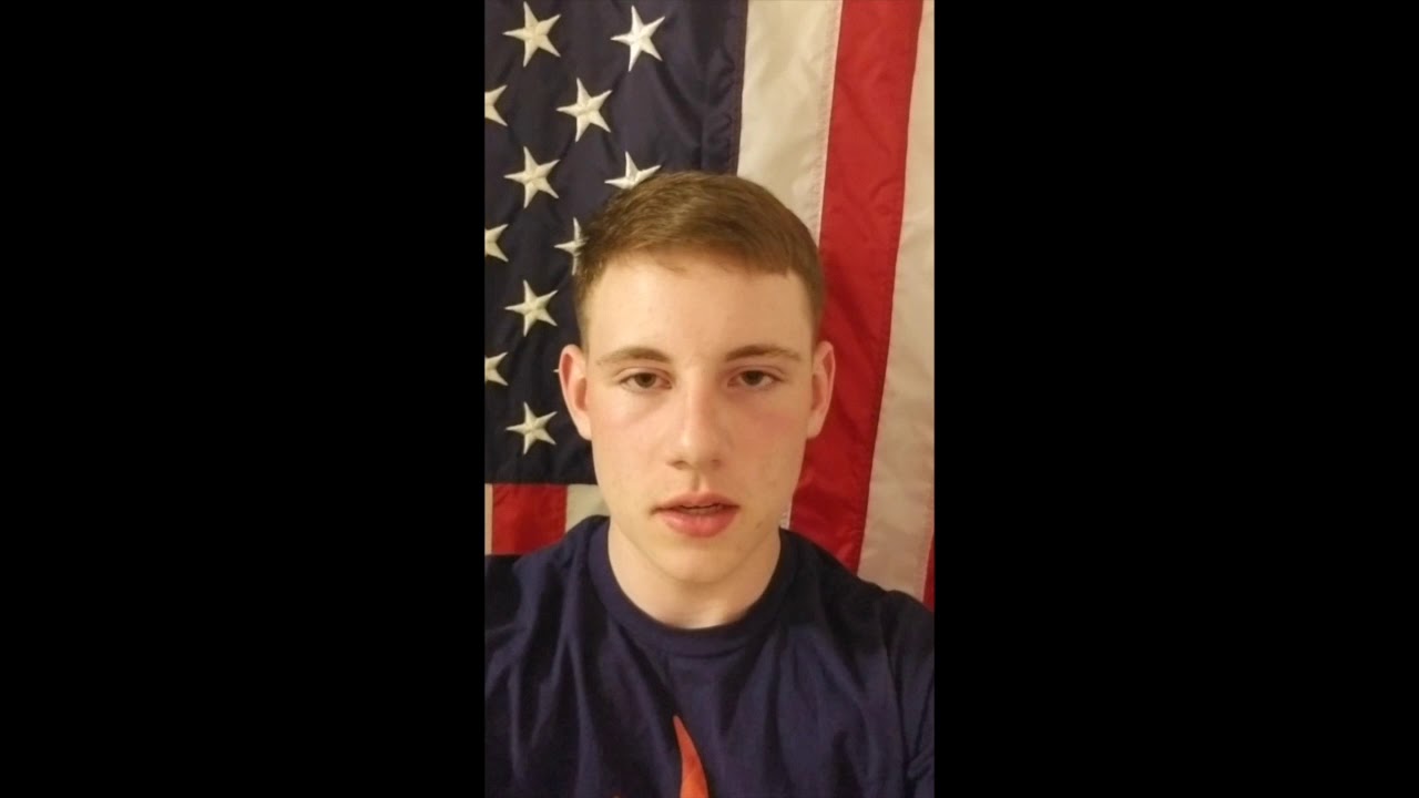 Pledge of Allegiance - Grayson Mitchell, Class of 2022 - YouTube