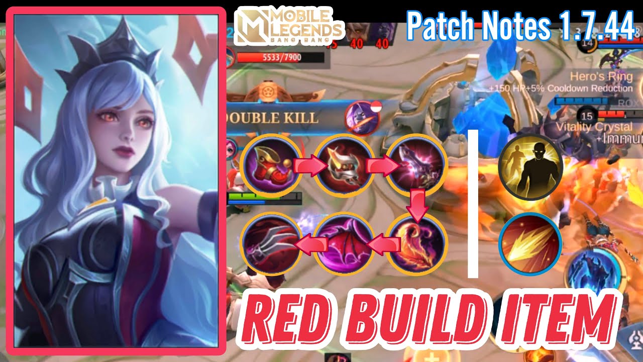 VEXANA WITH RED BUILD ITEM | Gameplay Hero Vexana | Mobile Legends ...