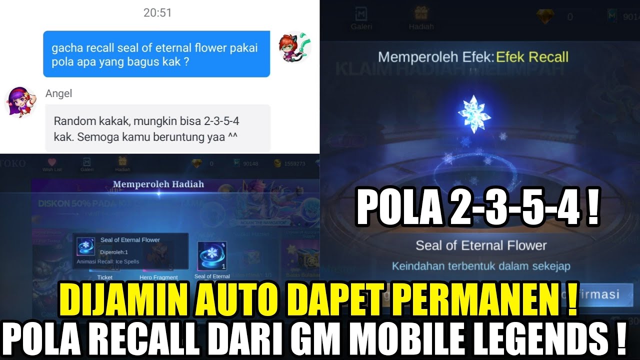 POLA RECALL SEAL OF ETERNAL FLOWER DARI GM MOONTON! POLA 2-3-5-4 ...