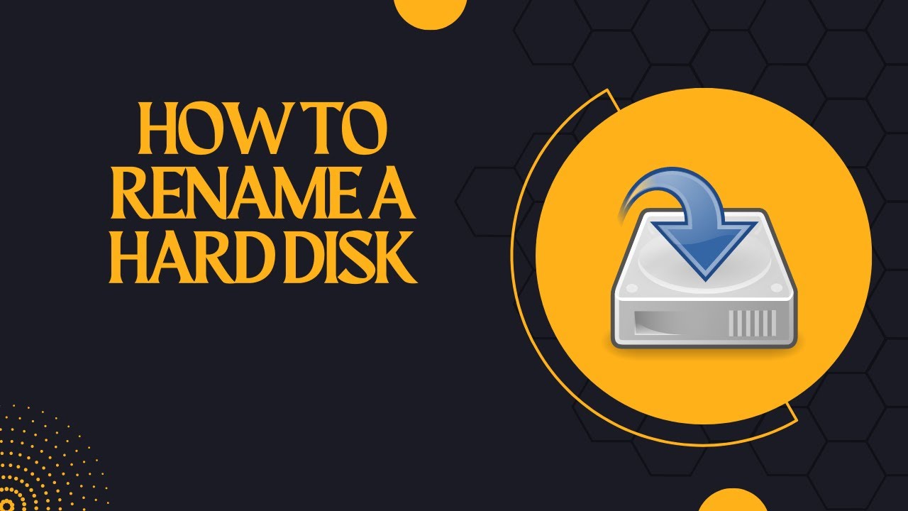 how to rename a hard disk - YouTube