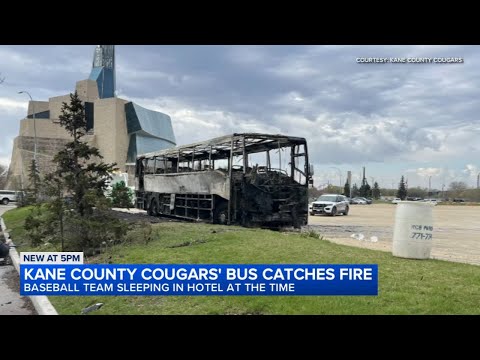 Kane County Cougars' bus destroyed in fire set by 15-year-old girl in Canada, police say