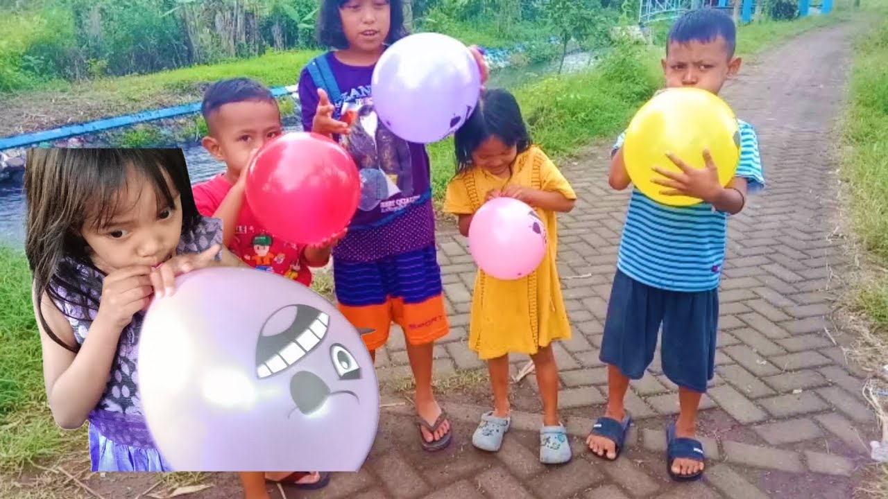 Main tiup balon warna warni - YouTube