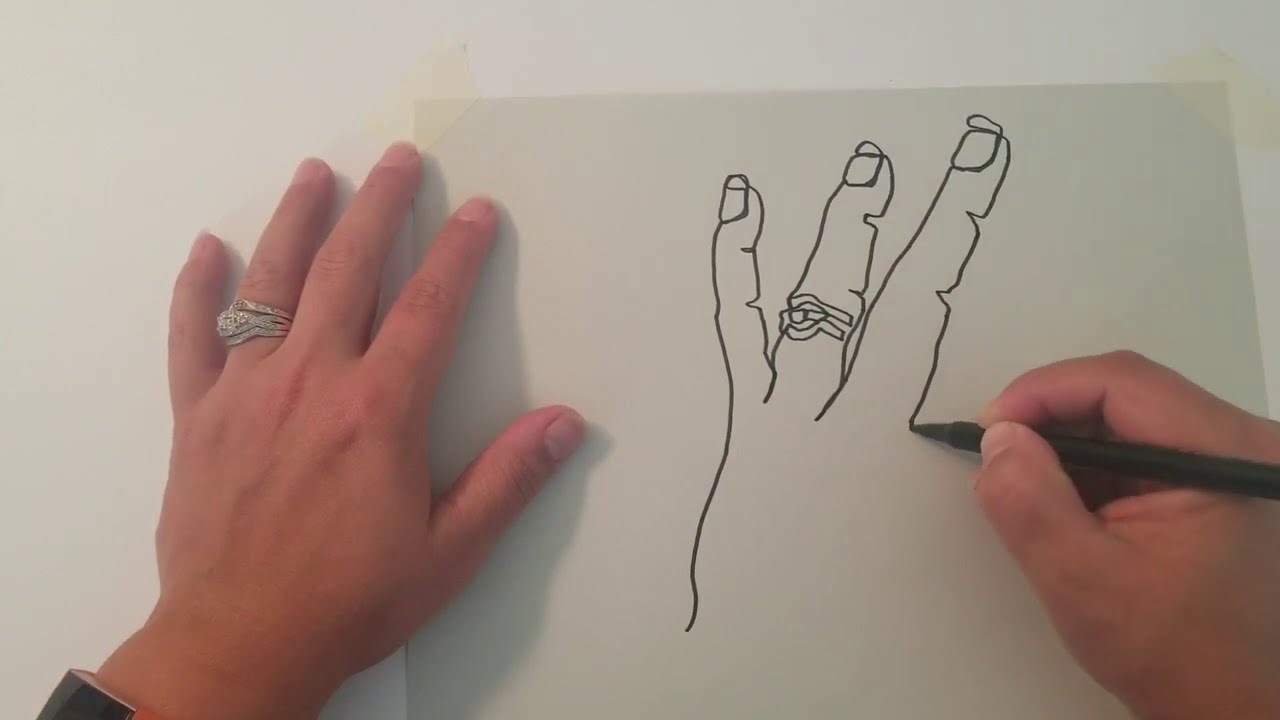 Single Line Hand Drawing - YouTube