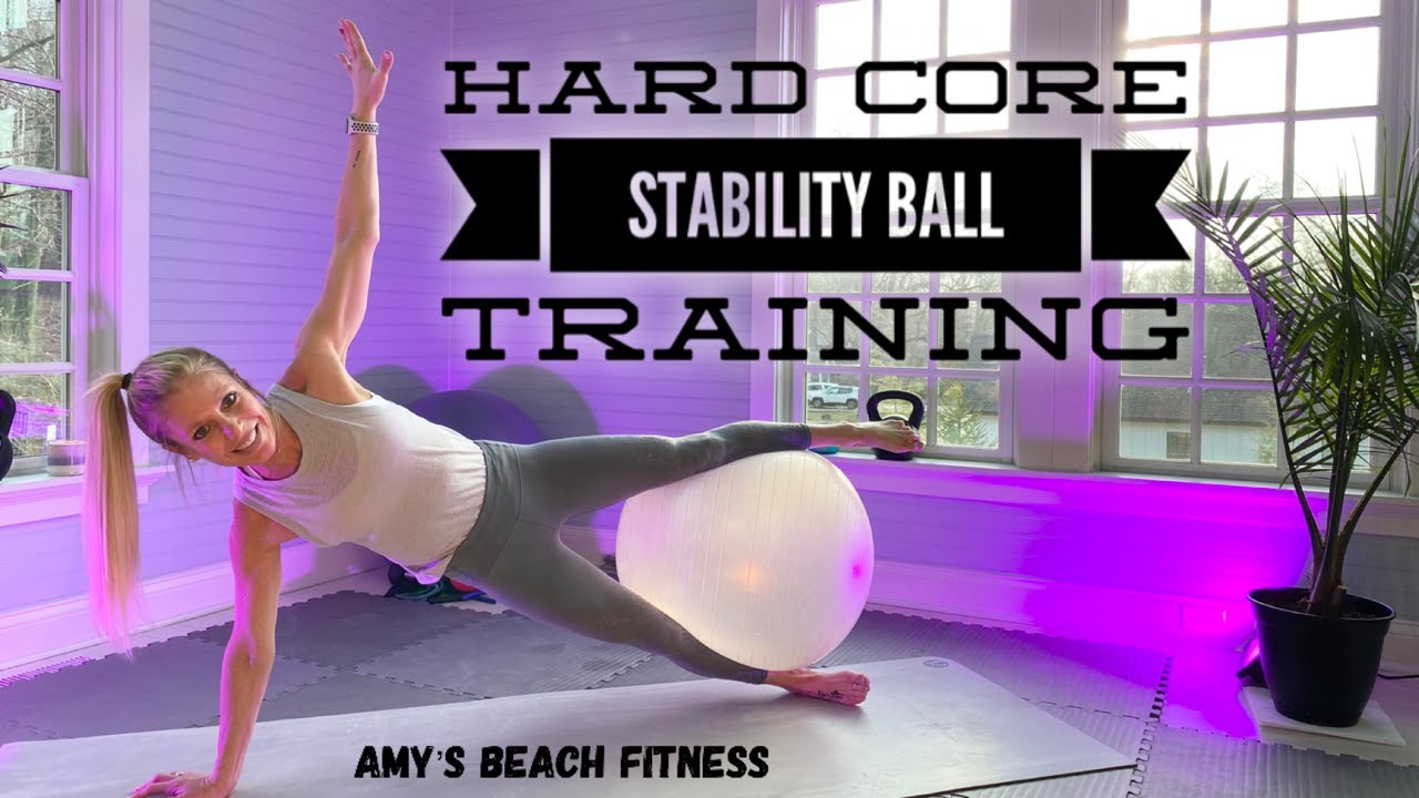 Hard Core Stability Ball Workout - Get Ready To sweat! - 35 Minute Home ...