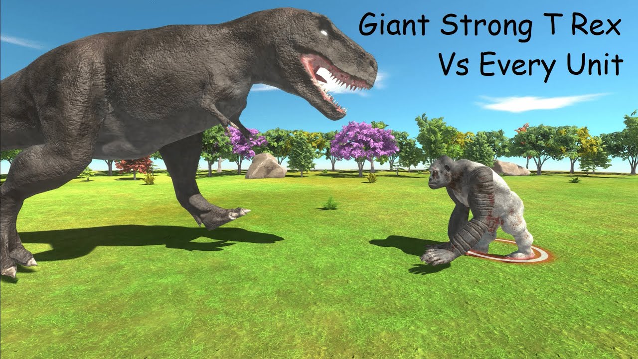 Giant Strong T-Rex Vs Every Unit ARBS |Animal Revolt Battle Simulator ...