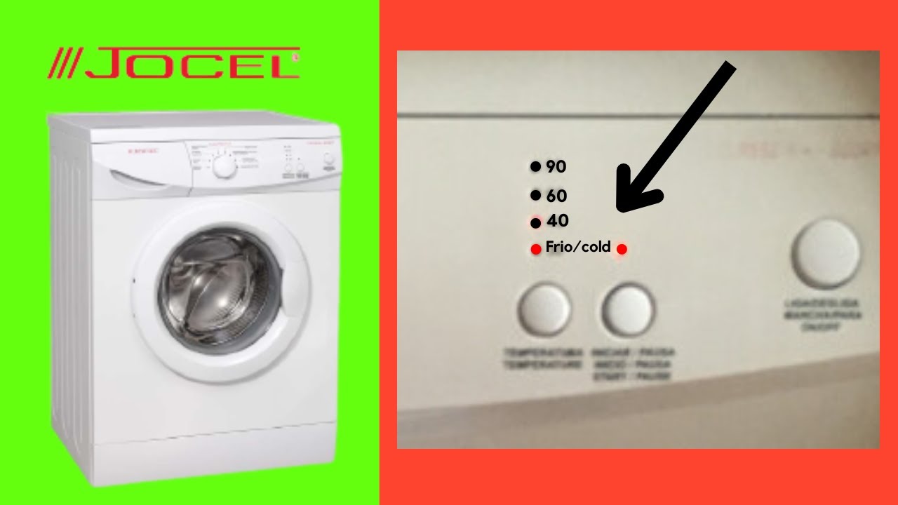 Máquina de lavar roupa Jocel com erro Frio/cold e inicio/Pausa ...