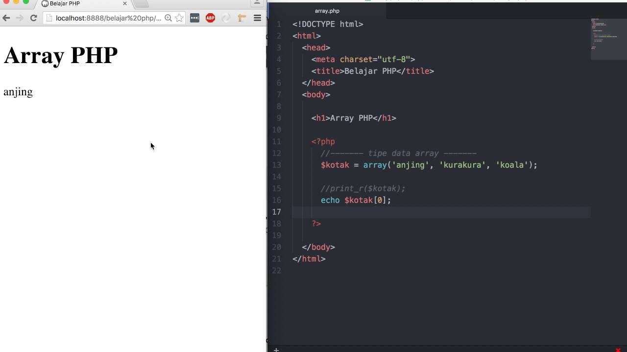 9 perkenalan array - YouTube