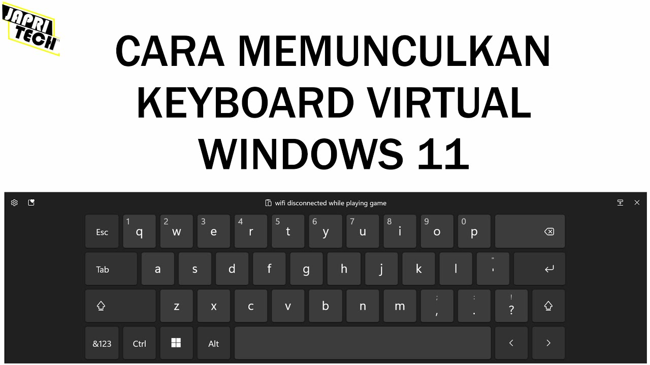 Cara Mengaktifkan Keyboard Sentuh Virtual di Windows 11 - YouTube