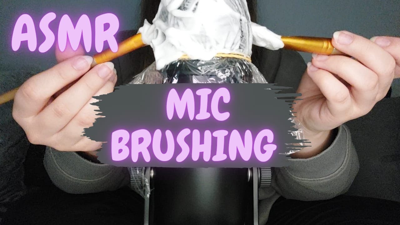 ASMR Tingly Mic Brushing With Shaving Cream [Crinkle Sounds, No Talking ...