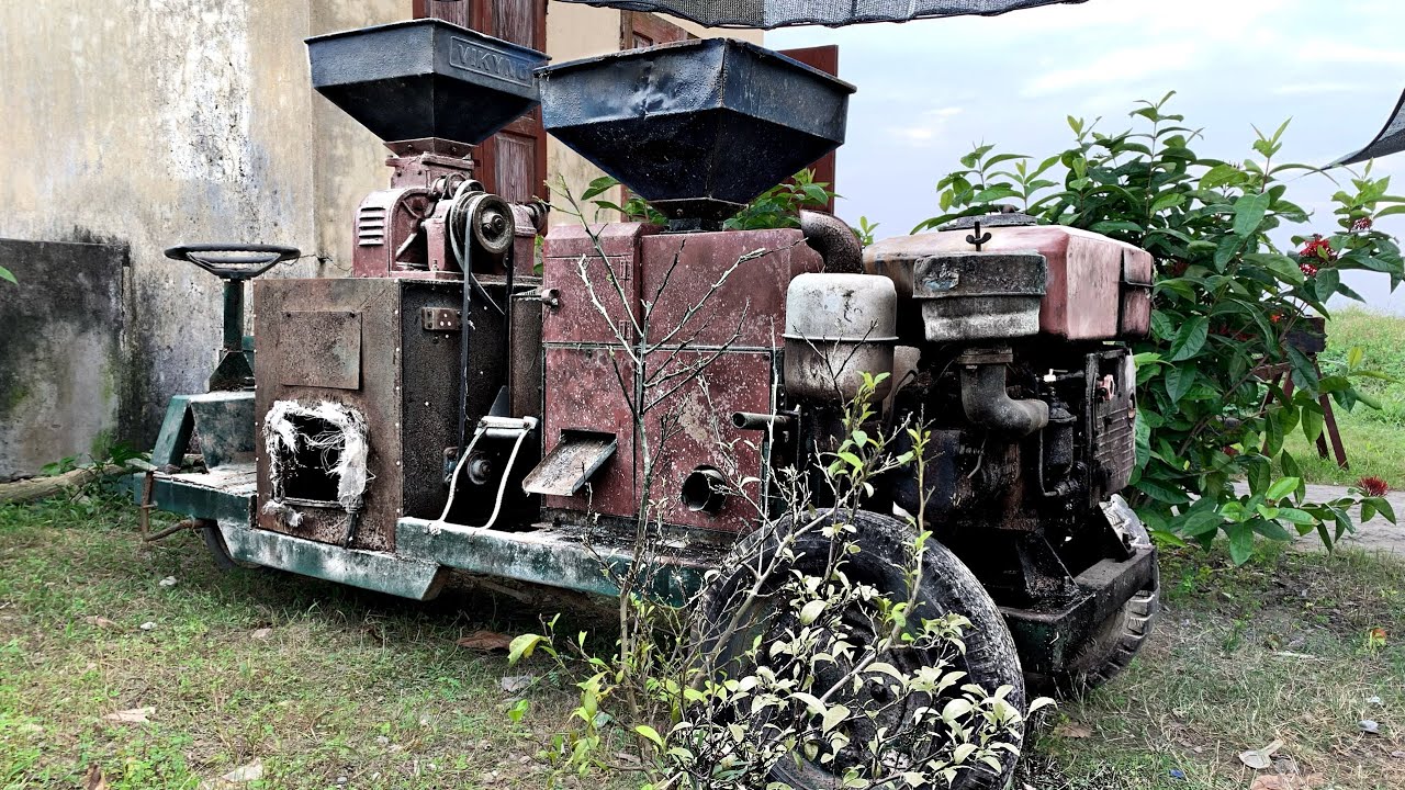 Restoration abandoned rusty old peeler machine |Restore old rusty hemp ...