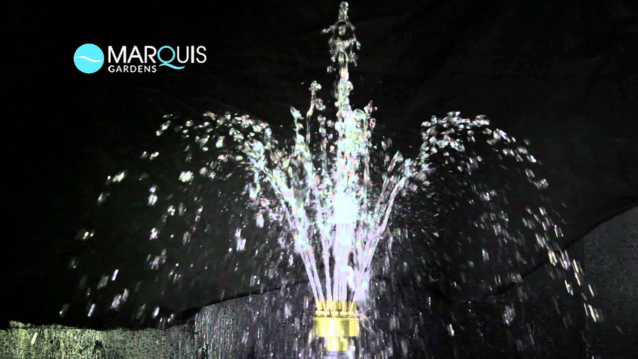 1 Tier Adjustable Brass Spray Water Feature - YouTube